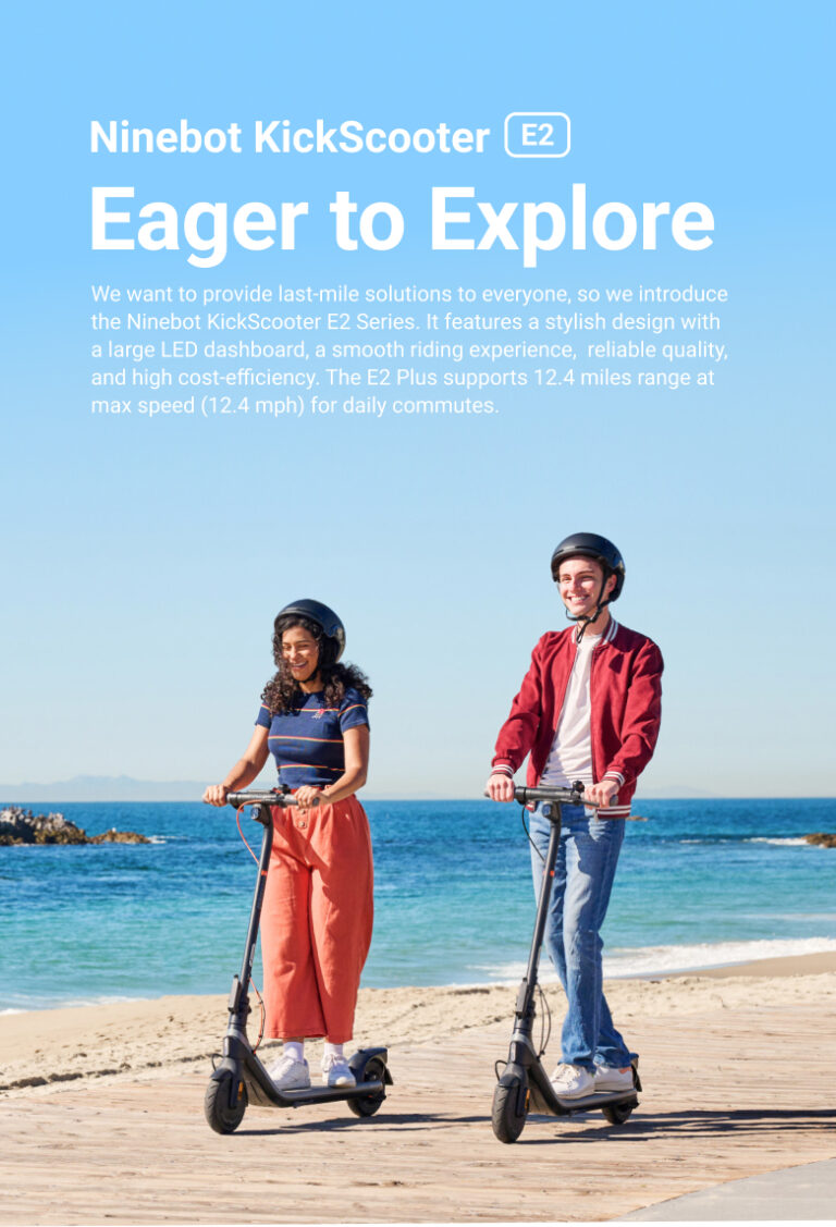 Segway eKickScooter E2 , Affordable, Stylish, and Eco-Friendly