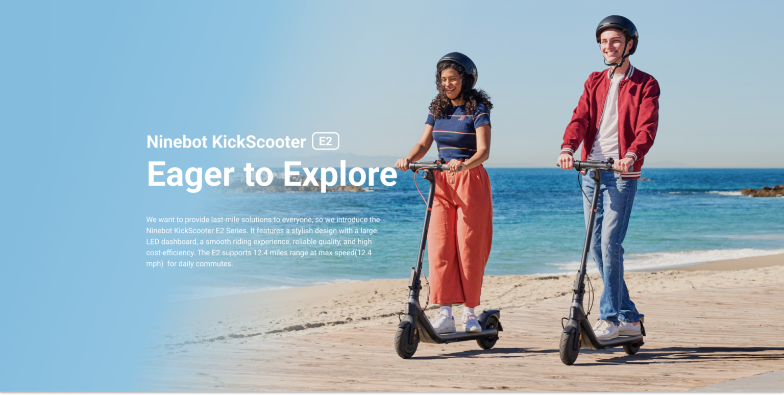 Segway eKickScooter E2 , Affordable, Stylish, and Eco-Friendly