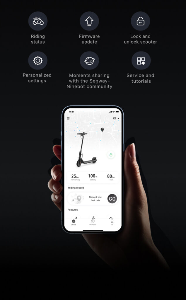 Segway eKickScooter E2 Plus , Smart and Stylish Electric Scooter