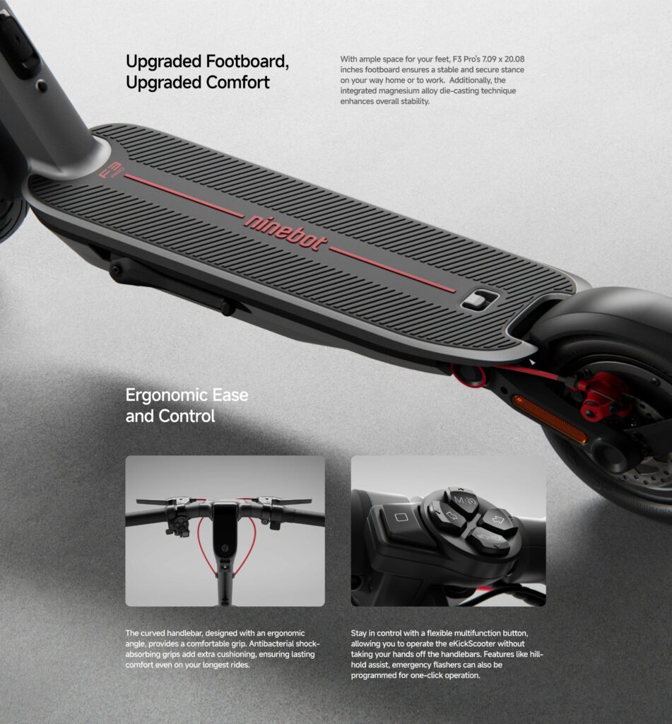 Segway eKickScooter F3 Pro , High-performance, Sleek Design