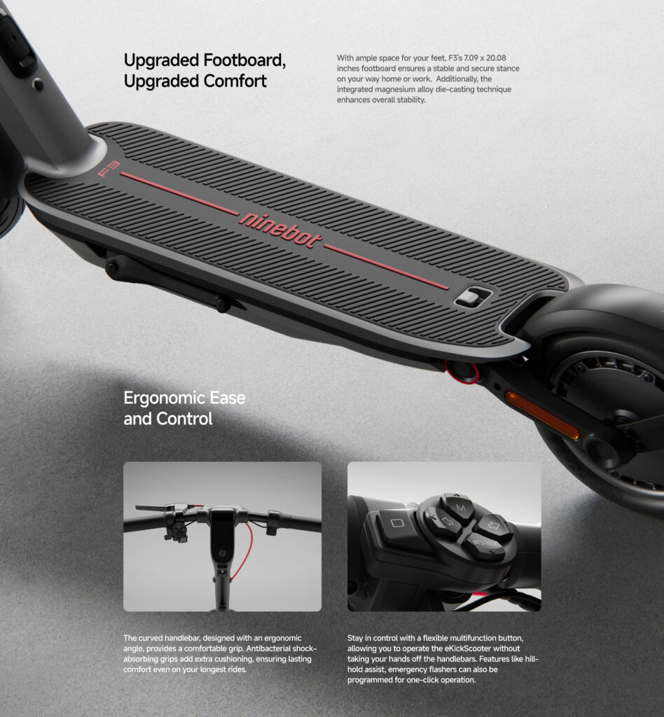 Segway eKickScooter F3 , Reliable Commute, Stylish Design