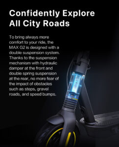 Segway eKickScooter MAX G2 , Efficient Commute, Smooth Ride