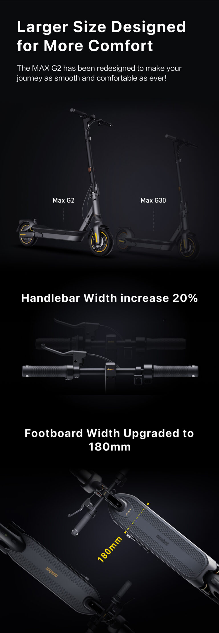 Segway eKickScooter MAX G2 , Efficient Commute, Smooth Ride